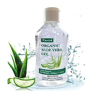Raslok Aloe Vera Gel | 100% Pure Natural Aloe Gel For Moisturizing Face Skin & Hair Care,Durable Moisturizing Hydrating Soothing, Non-Sticky (7.76 OZ)