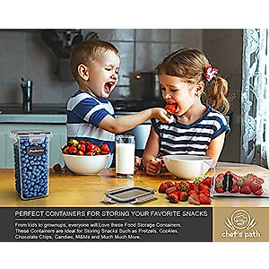 Airtight Food Storage Containers with Lids for Kitchen & Pantry Organization - Set of 12/2L Each - Kitchen Must Haves for Flour, Sugar & Dry Food Storage - BPA Free Plastic Canisters with Accessories