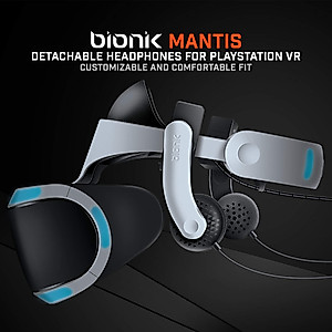 Bionik Mantis Attachable VR Headphones: Compatible with PlayStation VR, Adjustable Design, Connects Directly to PSVR, Hi-Fi Sound, Sleek Design, Easy Installation