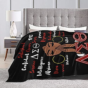 Sorority Gifts Throw Blanket Ultra Soft Fleece Blanket Lightweight Bed Air Conditioner Blanket Quilt Durable Home Decor Blanket Sofa Blanket for All Seasons,50"X40"