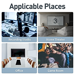 Sound Proof Foam Panels - 12 x 12 x 2 Inches 36 Pack Wedges Acoustic Foam Panels Sound Proofing Padding for Walls and Ceiling High Density Foam Studio Foam (Black)