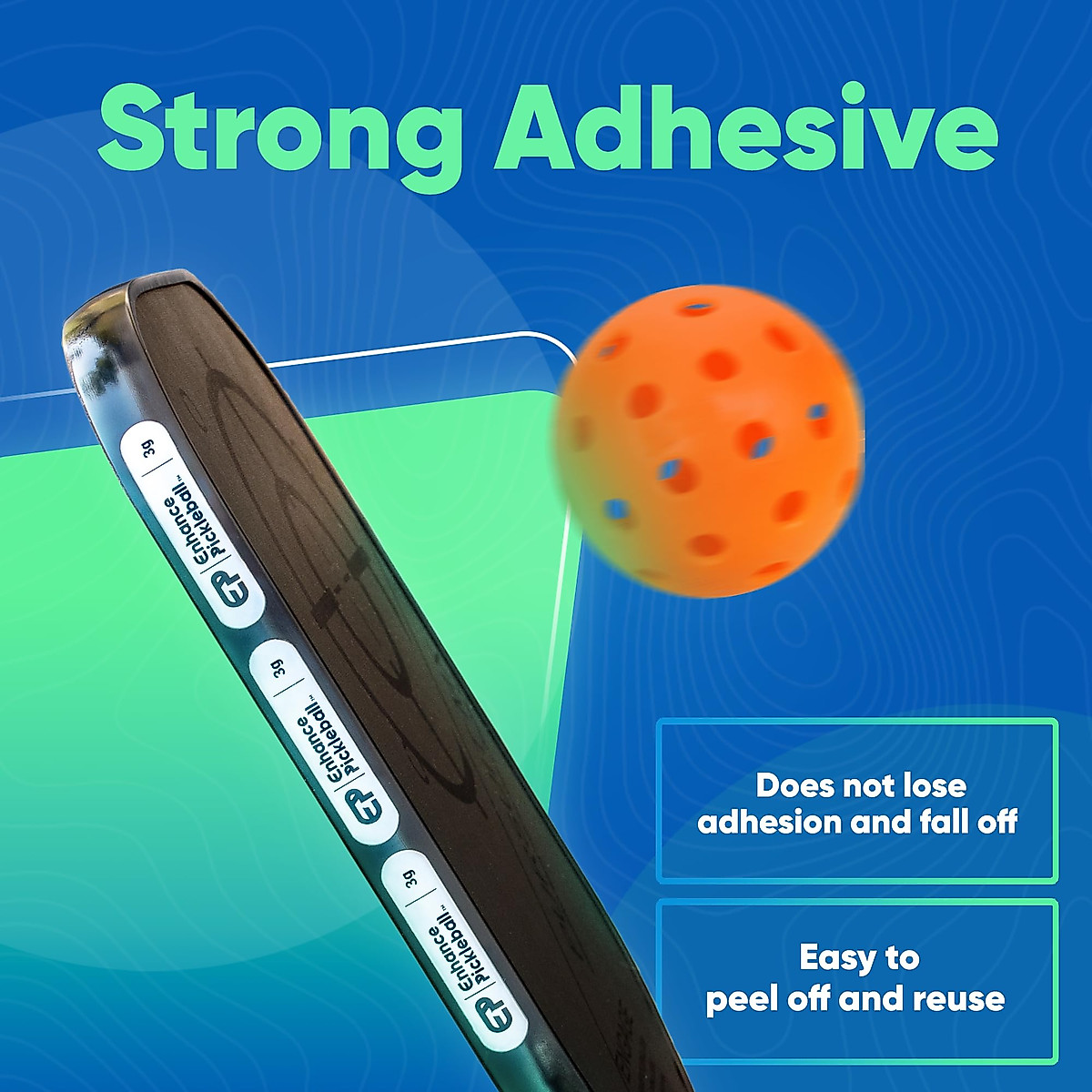 Enhance Pickleball Lead Tape - 3g Weighted Lead Strips, Highly-Adhesive & Easy to Apply Lead Tape for Pickleball Paddles, More Power and Control