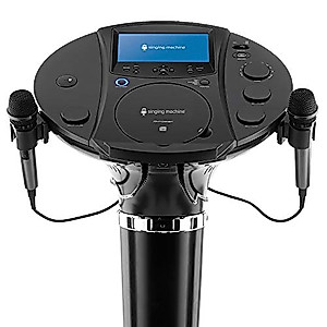 Singing Machine iSM1030BT Bluetooth Karaoke Pedestal, Karaoke Machine with Speakers, Black