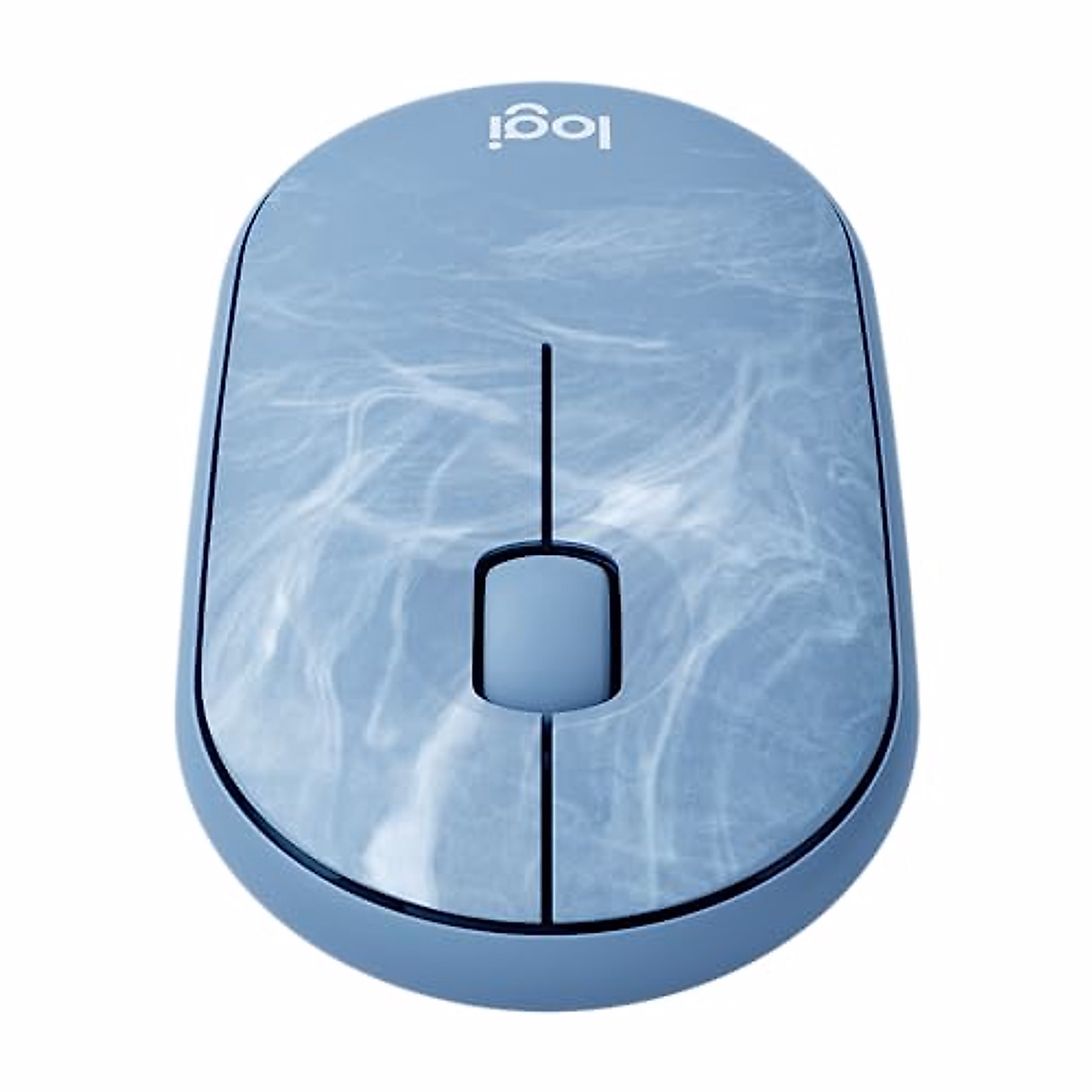 Logitech Pebble Wireless Mouse with Bluetooth or 2.4 GHz Receiver - Blue Marble