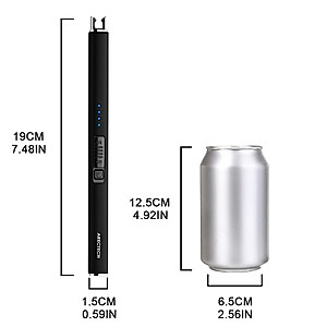 ARECTECH Electric Candle Lighter with Type-C Cable Birthday Gift for Man Women Wife Rechargeable Plasma Arc Lighters for Candle Camping Kitchen Stove Black