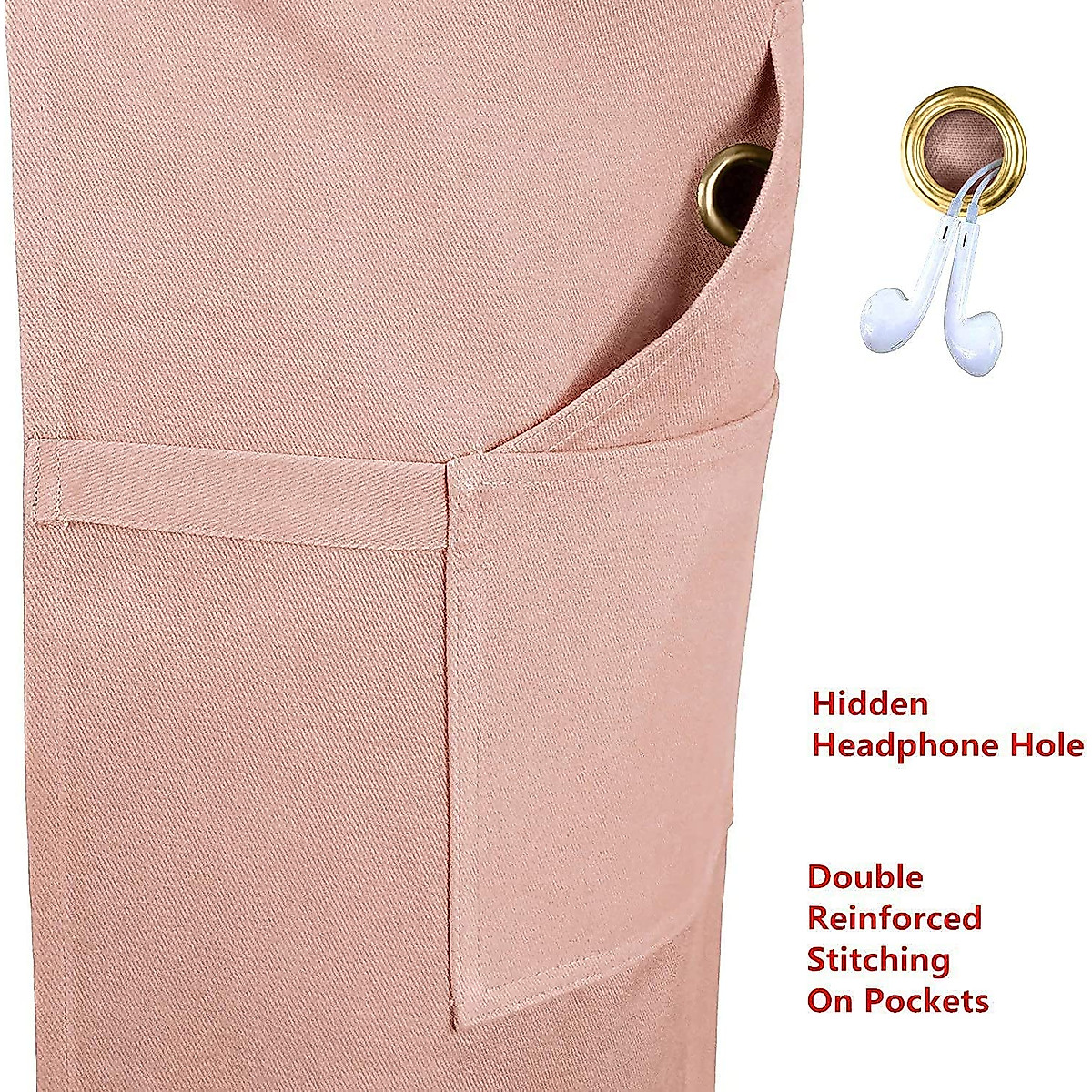 Aiden Brothers Work Apron with Large Pockets - Cotton Canvas - For Men, Women, 27"X31"