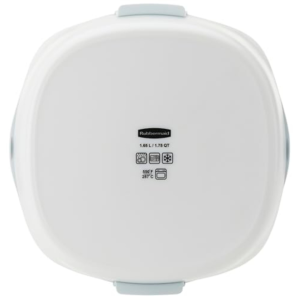 Rubbermaid Glass Baking Dish for Oven, Casserole Dish Bakeware, DuraLite 1.75-Quart, White (with Lid)