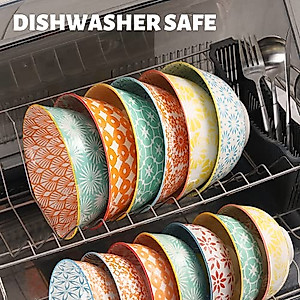 FERAHI Ceramic Bowls, 10 Oz Small Bowls, Set of 8 Ice Cream Bowls, Dessert Bowls, Cereal Bowls for Salsa, Rice, Sauce, Side Dishes, Snack, Condiment, 4.75 Inch-Microwave Dishwasher Safe