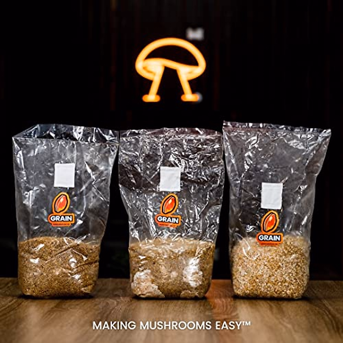 MushroomSupplies.com Sterilized Grain Bag for Mushroom Growing | Millet Substrate | 0.2 Micron Filter Mycobag Grow Kit | Mycology Cultivation Supplies (3LB)