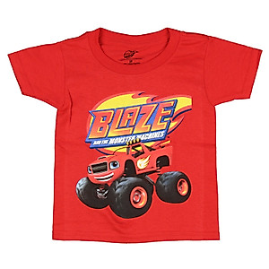 Nickelodeon boys Blaze and the Monster Machines Short Sleeve Tee fashion t shirts, Red, 3T US