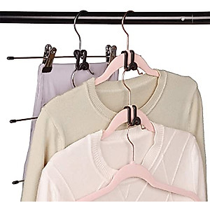 100 Pcs Clothes Hanger Connector Hooks, Wardrobe Hanger Extender Clips, Cascading Connection Hooks for Clothes Cabinet Closet Organizer Space Savers Outfit Hangers Accessory (Black)