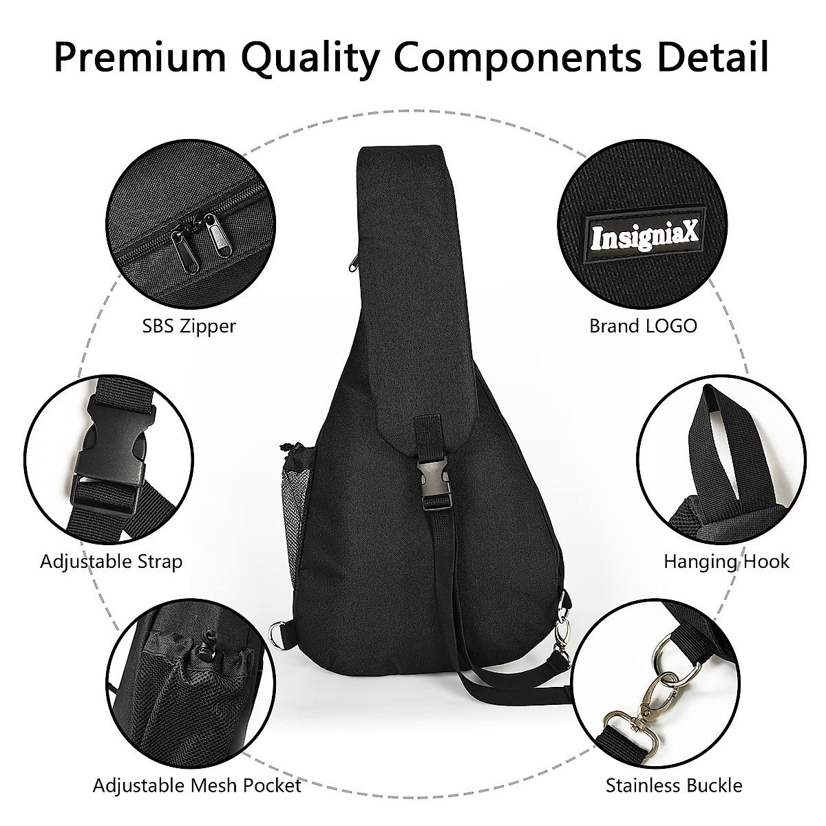 Storvyllf One Strap Backpack,Sling Bag for Men Women Waterproof Crossbody Sling Backpack Chest Shoulder Daypack for Travel Hiking