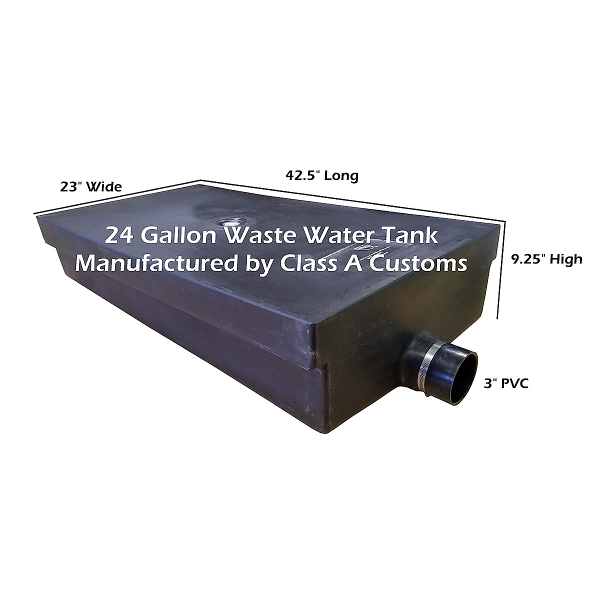 Class A Customs 24 Gallon RV Waste Black Water Holding Tank WT-2400