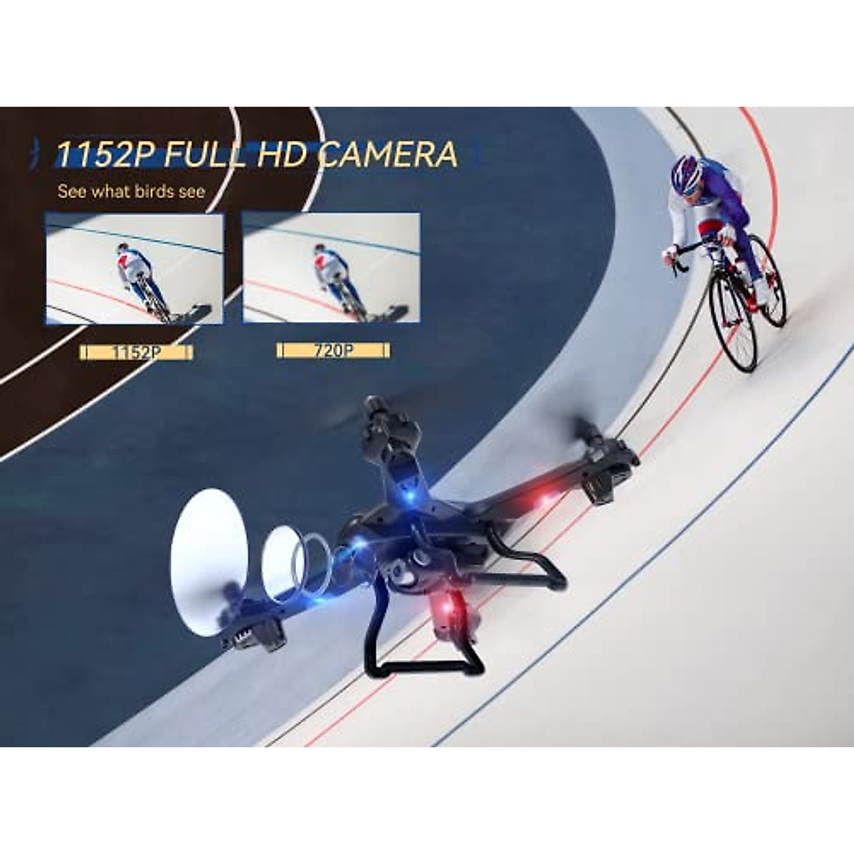 UranHub Drone with Camera for Adults HD 2K Live Video Drone for Beginners and Kids w/Gesture Control, Voice Control, Altitude Hold, Headless Mode, 2 Batteries, Compatible with VR Glasses