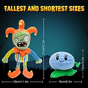 Maikerry 10 Pieces Plants Plush 1&2 PVZ Stuffed Figure vs Zombies Plushies Toy, Great Gifts for Kids Birthday,Halloween and Christmas