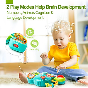 Baby Toys 6 to 12 Months Infant Piano Toys 6 9 12 18-Month-Old Baby Elephant Toys Musical Light Baby Early Learning Educational Toys Toy Gift Toy for 1-Year-Old Boys Girls Christmas Stocking Stuffers