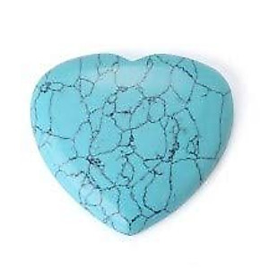ATLLM Turquoise Heart Phone Grip, Crystal Gemstone Collapsible Holder, Worry Palm Stone for Phone and Tablet