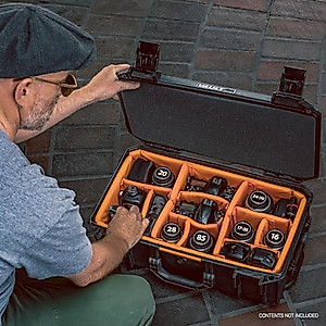 Pelican Vault - v525 Case with Padded Dividers for Camera, Drone, Equipment, Electronics, and Gear (Black)