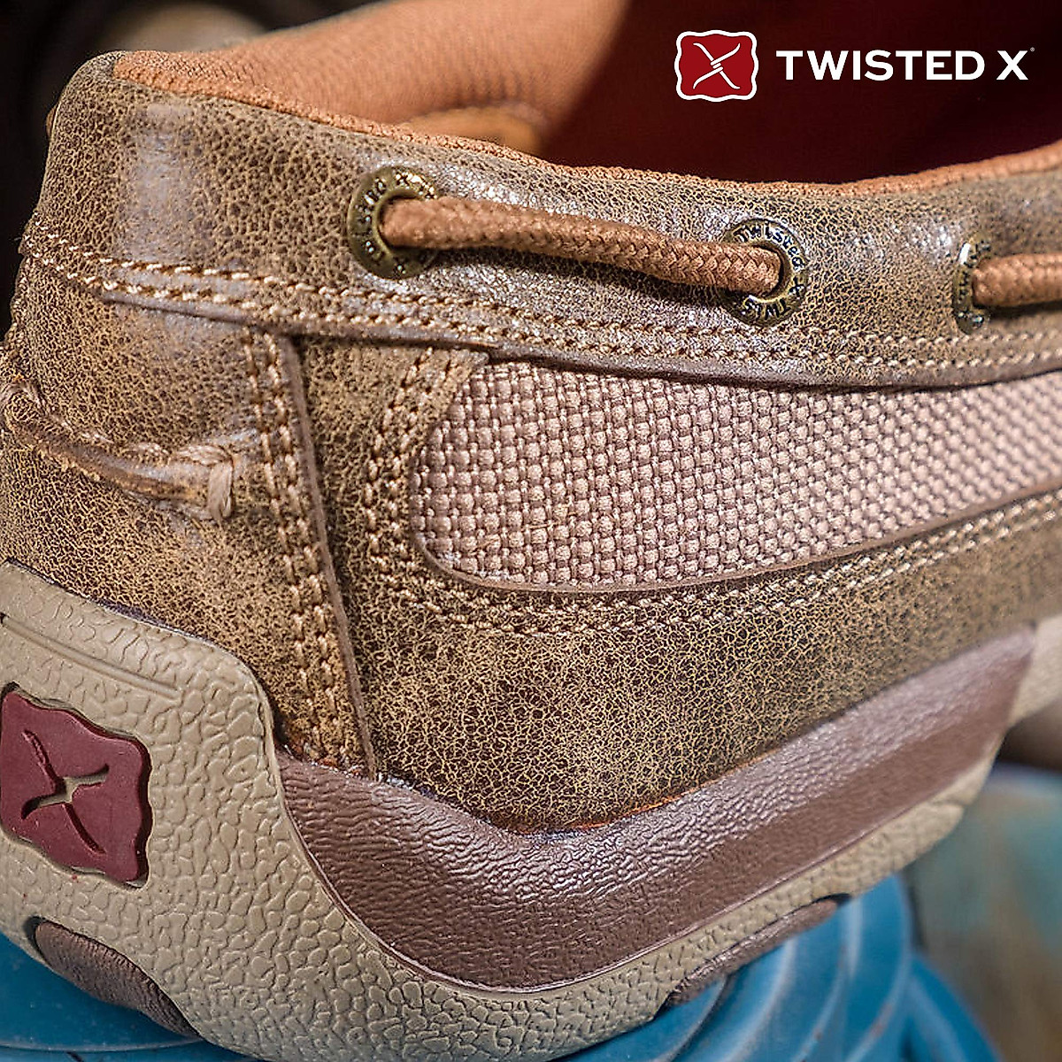 Twisted X Men's Slip-On Driving Moc, Moc Toe, Bomber, 9.5 W