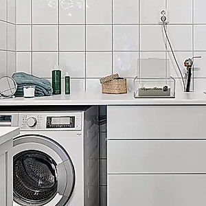 SECOPIN Dryer Sheet Holder, Acrylic Dryer Sheet Dispenser, Laundry Dryer Sheets Storage Container, Laundry Room Clear Organization Box