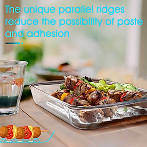 DMAR 2-Quart Glass Baking Dish for Oven ，(8×12inch) small glass pan, reduce the fat intake-1 Piece