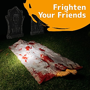 Halloween 5 Ft. Long Back From the Grave Dead Body for Creepiest Haunted House Decor - Halloween Prop Decorations - Cemetery Halloween Decorations and Outdoor Scary Props