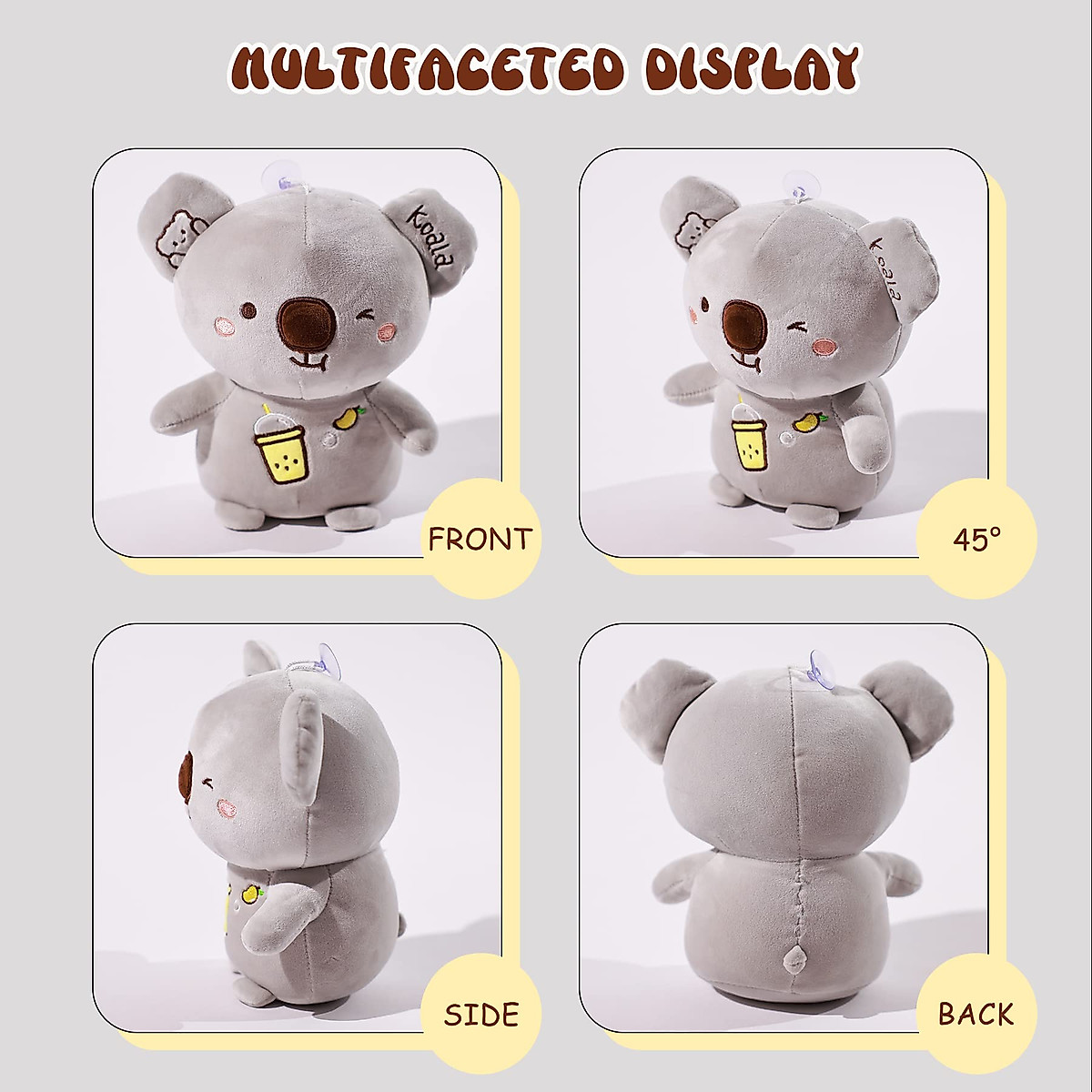 ZGXIONG Koala Stuffed Animal, Stuffed Koala Plush Toy, Koala Gifts for Girls, Small Koala Bear Stuffed Animals, 9 Inch Cute Plushie Koala Toy, Grey Stuffed Koala Bear Plush for Kids, Birthday