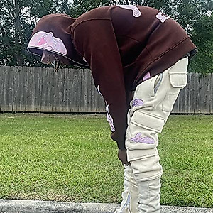 Y2K Novelty Skeleton Hoodie Durable Zip Up Brushed Men's And Women's Jackets Fashion Vintage Street Sweatshirts(M, B3)