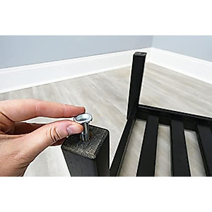 Shepherd Hardware 9418 2-Inch Office Chair Caster, Twin Wheel, 5/16-Inch Stem Diameter, 75-lb Load Capacity, 2-Pack, Black