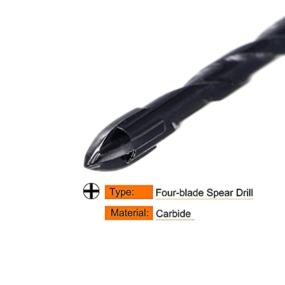 uxcell 2 Pcs Glass Concrete Drill Bit,Masonry Drill Bits Set Carbide Tip for Glass, Brick, Tile, Concrete, Plastic and Wood with Size 3mm