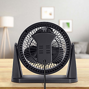 Holmes 8" Air Circulator Fan, 3 Speeds, 90° Adjustable Head Tilt, Wall Mountable, Ideal for Home, Bedroom, Kitchen or Office, Black