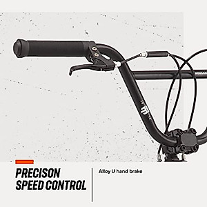 Mongoose Legion Mag Kids Freestyle Sidewalk BMX Bike, Beginner Riders, Girls and Boys, 20-Inch Stylish Aluminum Mag Wheels With 4 Axle Pegs, Hi-Ten Steel Frame, Micro Drive 40x16T BMX Gearing, Silver