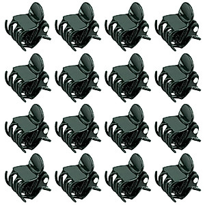 KINGLAKE GARDEN Plant Orchid Clips,100 Pcs Plant Clips Dark Green Plant Orchid Support Clips with Box,Garden Orchid Clips for Supporting Stems Vines Stalks Grow Upright