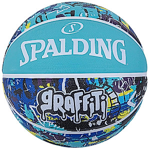 Spalding Graffiti Ball 84373Z, Unisex Basketballs, Blue, 7 EU