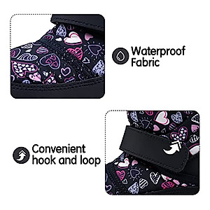 K KomForme Boys Girls Snow Boots Waterproof Winter Outdoor Boots(Toddler/Little Kid/Big Kid)
