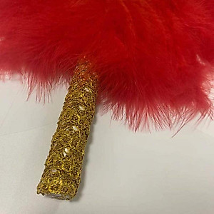 African Custom Wedding Feather Hand Fan DIY Handmade Bride Hand Held Photo Props Luxury Wedding Feather Fan Wedding Party Favors