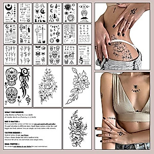 Realistic Temporary Tattoo | 250 Mix & Match Minimalistic set | fake tattoos | temporary tattoos for women Men | temporary tattoos adult | Waterproof and Long Lasting