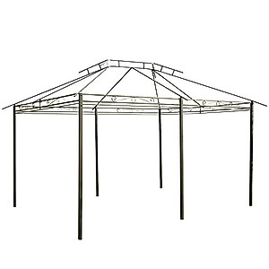 Outsunny 10' x 13' Patio Gazebo, Outdoor Gazebo Canopy Shelter with Curtains, Vented Roof, Steel Frame for Garden, Lawn, Backyard and Deck, Sage Gray