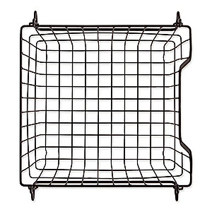 DII Metal Wire Mesh Stackable Utility Storage Bin, Small, 11x11x6, Black