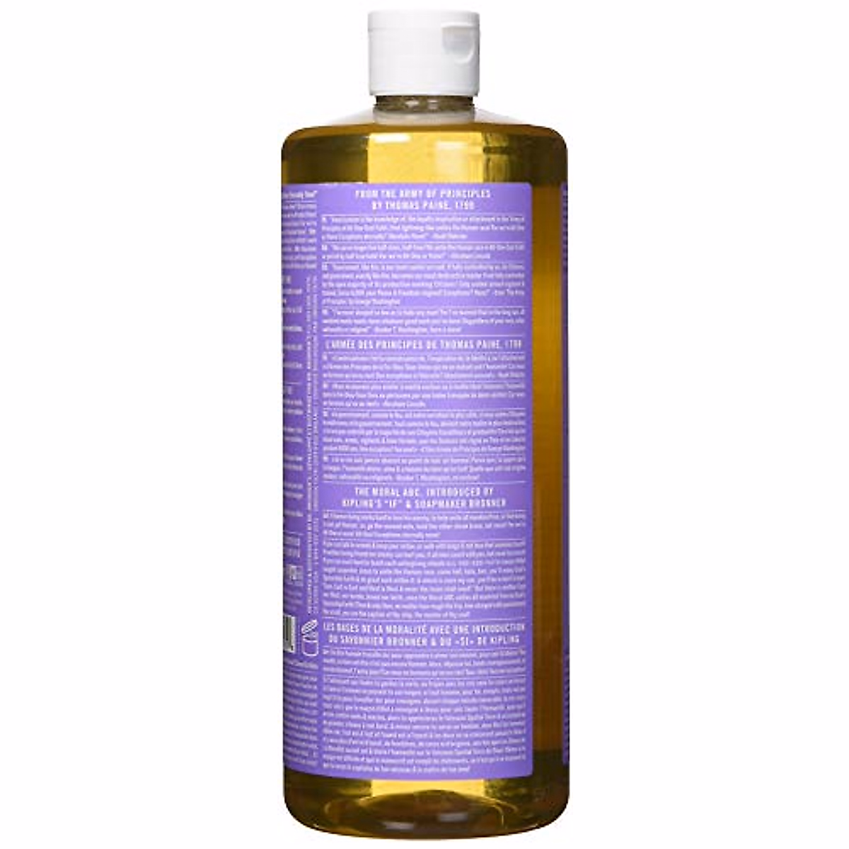 Dr. Bronner’s - Pure-Castile Liquid Soap (Lavender, 32 Ounce) - Made with Organic Oils, 18-in-1 Uses: Face, Body, Hair, Laundry, Pets and Dishes, Concentrated, Vegan, Non-GMO