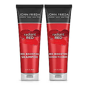 John Frieda Radiant Red Shampoo & Conditioner Bundle, Enhancing Shampoo & Conditioner, Helps Enhance Shades, with Pomegranate and Vitamin E