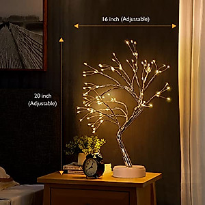 Qukadark Home Decor Glow Bonsai Tree Lights, Night Lights for Room Decor, Tabletop Artificial Tree Lights, Ideal for Gift Giving, Home Decor, Weddings, Christmas, Holidays, and More (Warm White)