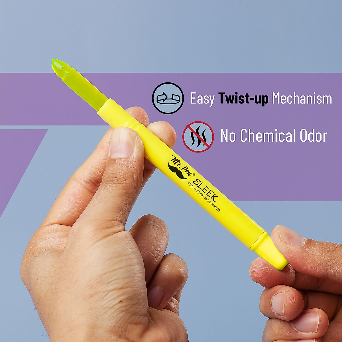 Mr. Pen- Gel Highlighters, Bible Highlighter, Pack of 20, No Bleed Highlighter, Yellow Highlighters, Dry Highlighter, Bible Study Highlighter, Bible Journaling Supplies, Bible Markers for Tabs