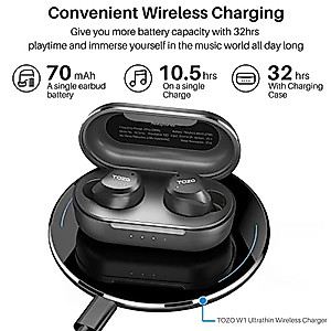 TOZO NC9 Pro 2022 Version Hybrid Active Noise Cancelling Wireless Earbuds IPX6 Waterproof Bluetooth in Ear Headphones Bluetooth 5.2 Stereo Earphones, Immersive Sound Premium Deep Bass Headset