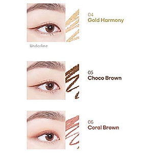 COLORGRAM Artist Formula Cream Liner - 01 Roasted Brown | Best Cream Eyeliner, Ultra Pigmented, Long Lasting, Waterproof & SmudgeProof, Easy to Use, All Day Wear and Daily Makeup, Korean Beauty 0.25g