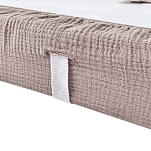 Solid Muslin Changing Table Pad Cover Cradle Sheet, Fits 32"/34''x16" Contoured Diaper Changing Pad, Ultra Soft Cozy Muslin Cotton Changing Table Covers, Breathable Wipeable Removable (Khaki)