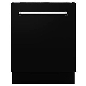ZLINE 24" Tallac Series 3rd Rack Tall Tub Dishwasher in Black Matte with Stainless Steel Tub, 51dBa (DWV-BLM-24)