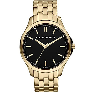 A|X ARMANI EXCHANGE Men's Slim Stainless Steel Watch, Color: Gold (Model: AX2145)