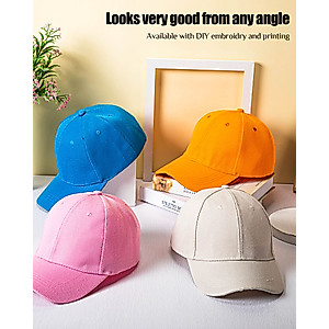 23 Pieces Blank Baseball Caps Bulk Running Retro Adjustable Plain Sports Unisex Trucker Hats for Women Man Multi Colored
