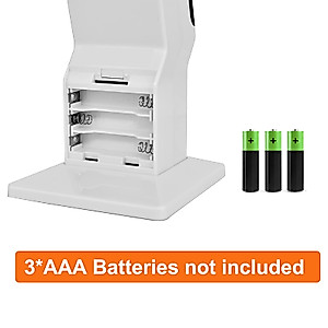 FluffyDream Automatic Light Cat Toy, Interactive Toy, Toy for Indoor Cats, Adjustable Light with Random Patterns, 360° Rotation Light, Multi-Speed, Adjustable Speed, 3.54” x 3.54” x 2.95”, White